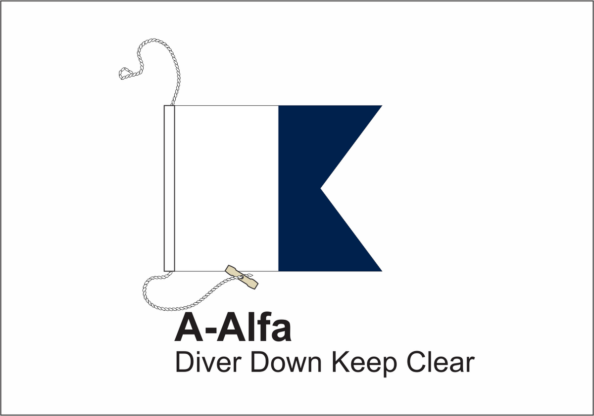 A - Alpha International Code Signal Flag — Sunward Flag