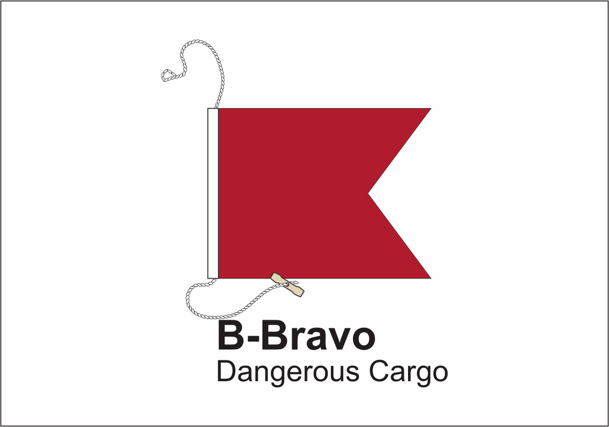 B - Bravo International Code Signal Flag — Sunward Flag