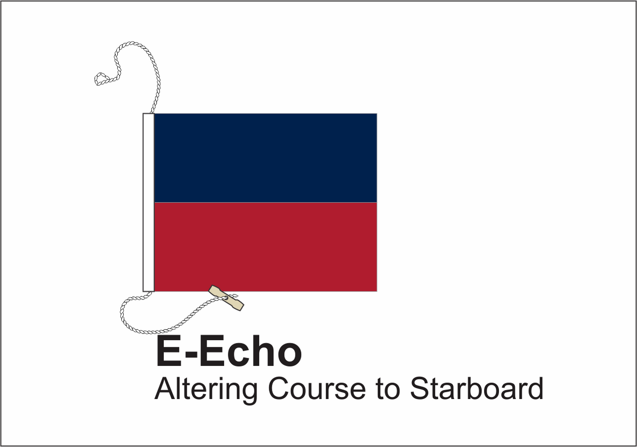 E - Echo International Code Signal Flag — Sunward Flag
