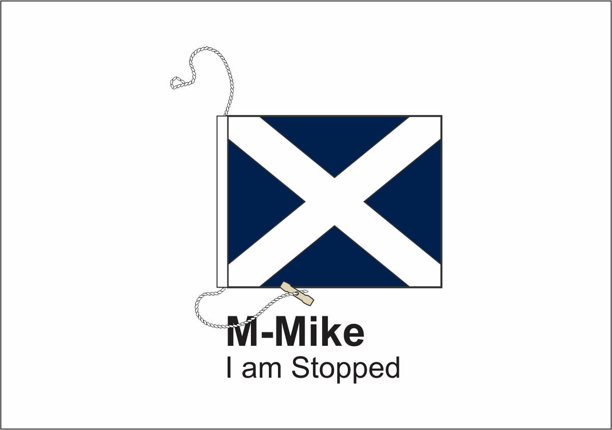 M - Mike International Code Signal Flag — Sunward Flag