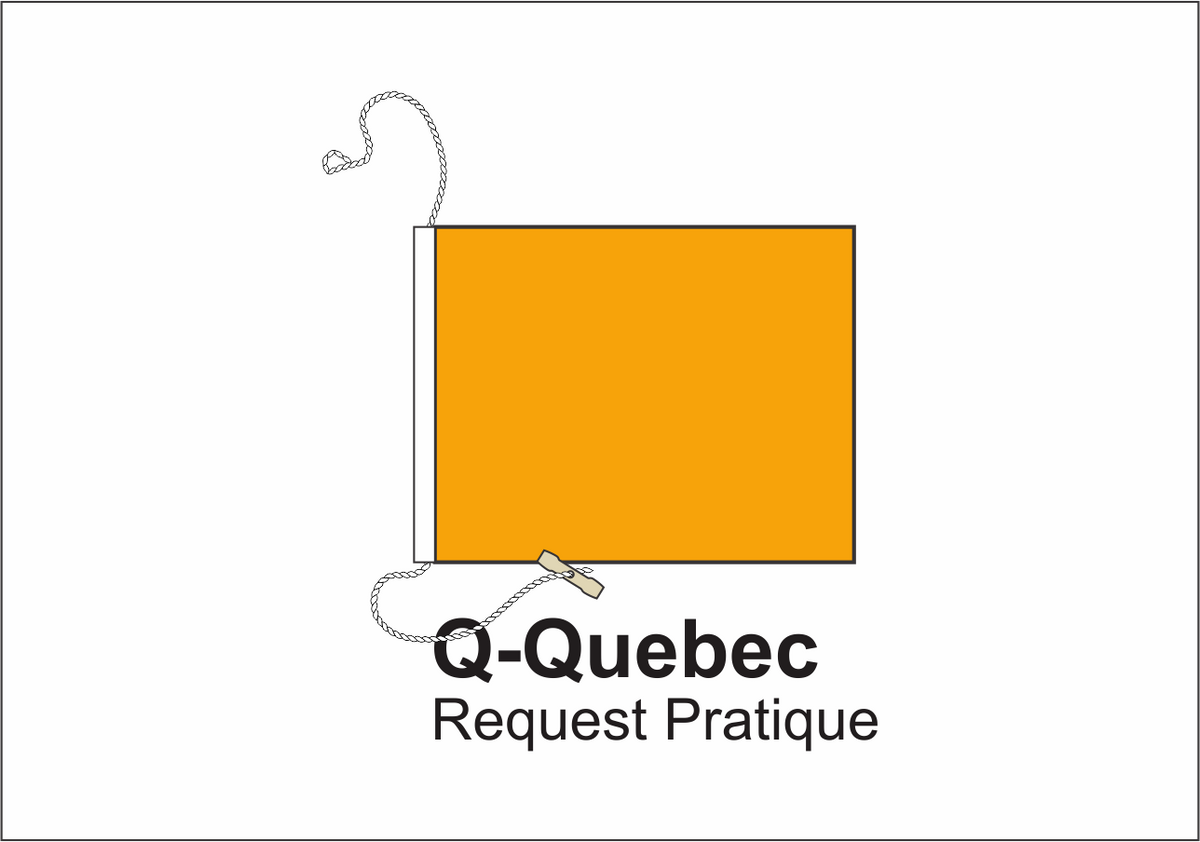 Q - Quebec International Code Signal Flag — Sunward Flag