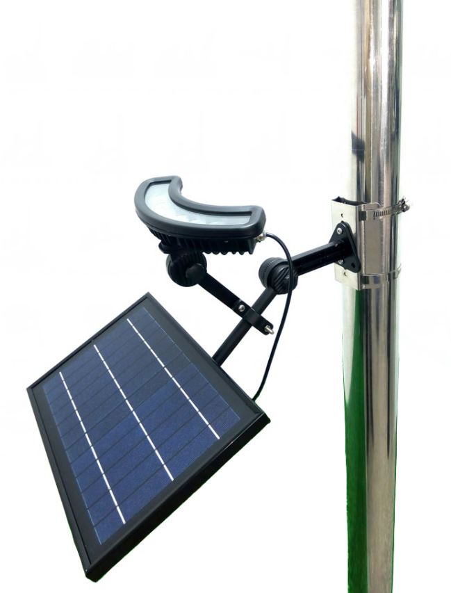 Single Crescent - Solar Flagpole Light — Sunward Flag