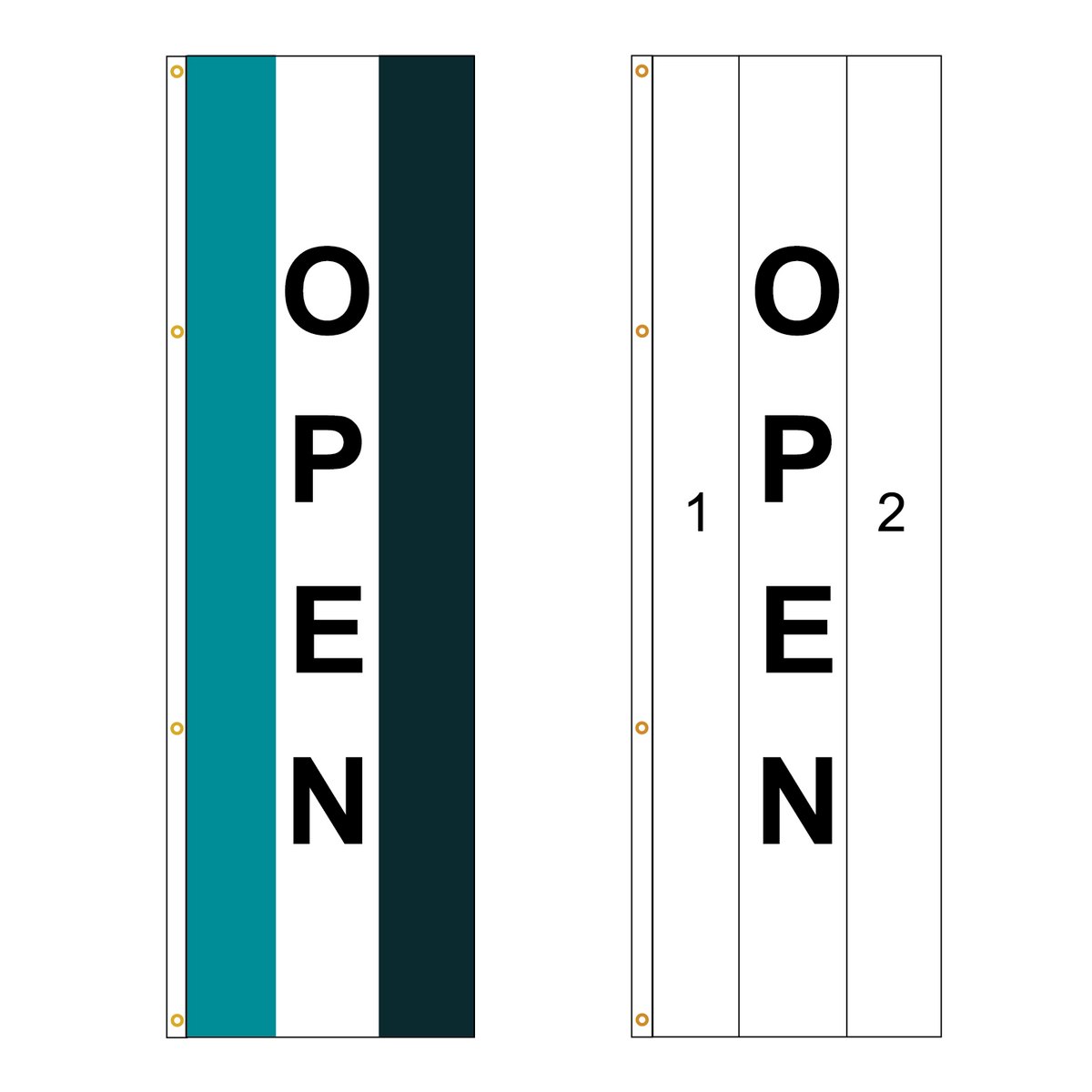 2 Color Vertical Open Flag - Customizable Property Flag - PFS 203 ...
